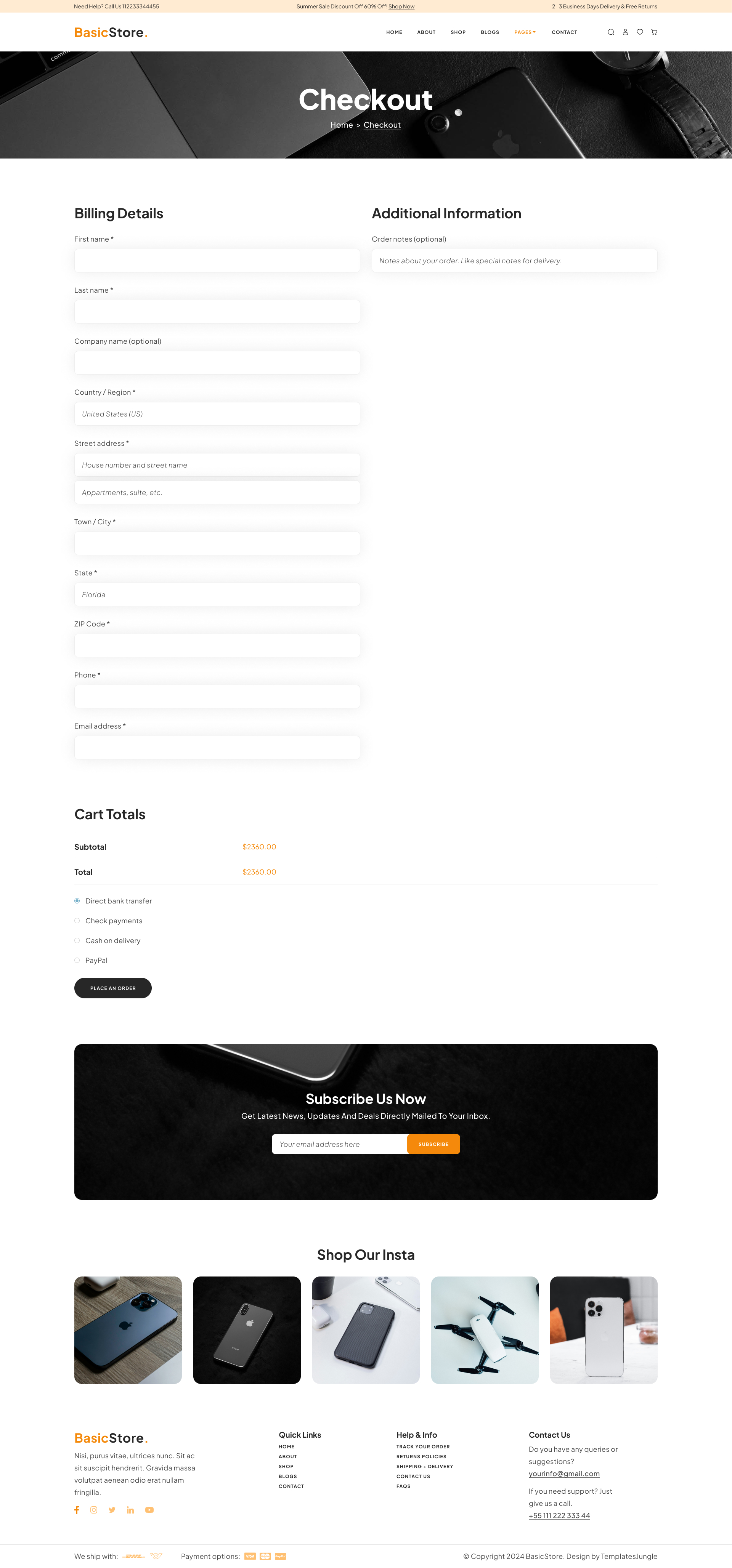 Basicstore Electronics E Commerce Free Figma Website Template 9323